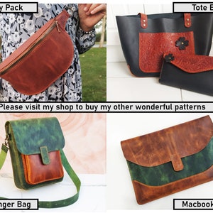 Unisex Leather Mini Backpack Pattern, Leather Bag Pattern Pdf, Leather ...