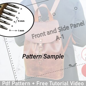 Women Leather Backpack Pattern, Mini Backpack Purse Pattern, Simple ...