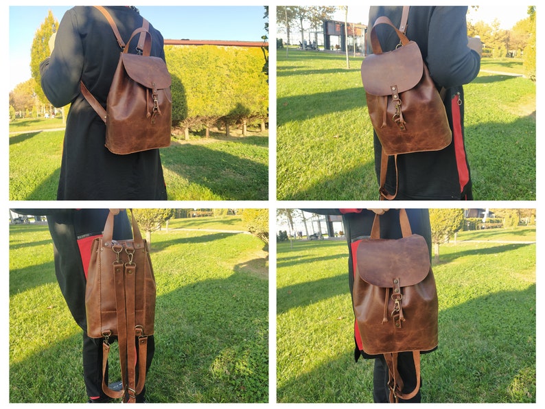 Women Leather Backpack Pattern Mini Backpack Purse Pattern - Etsy