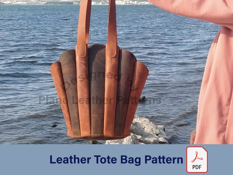 Leather Sea Shell Tote Bag Pdf Pattern Women Tote Bag - Etsy