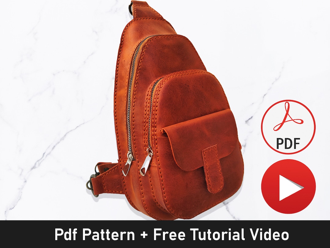 Unisex Leather Mini Backpack Pattern, Leather Bag Pattern Pdf, Leather ...
