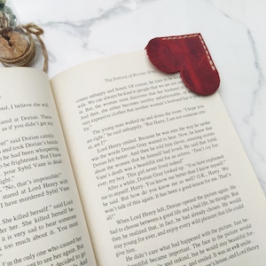 Cute Leather Heart Bookmark Template, How to Make Leather Bookmark ...
