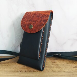 Small Leather Phone Bag Pattern With Card Holder, Smart Phone Case ...