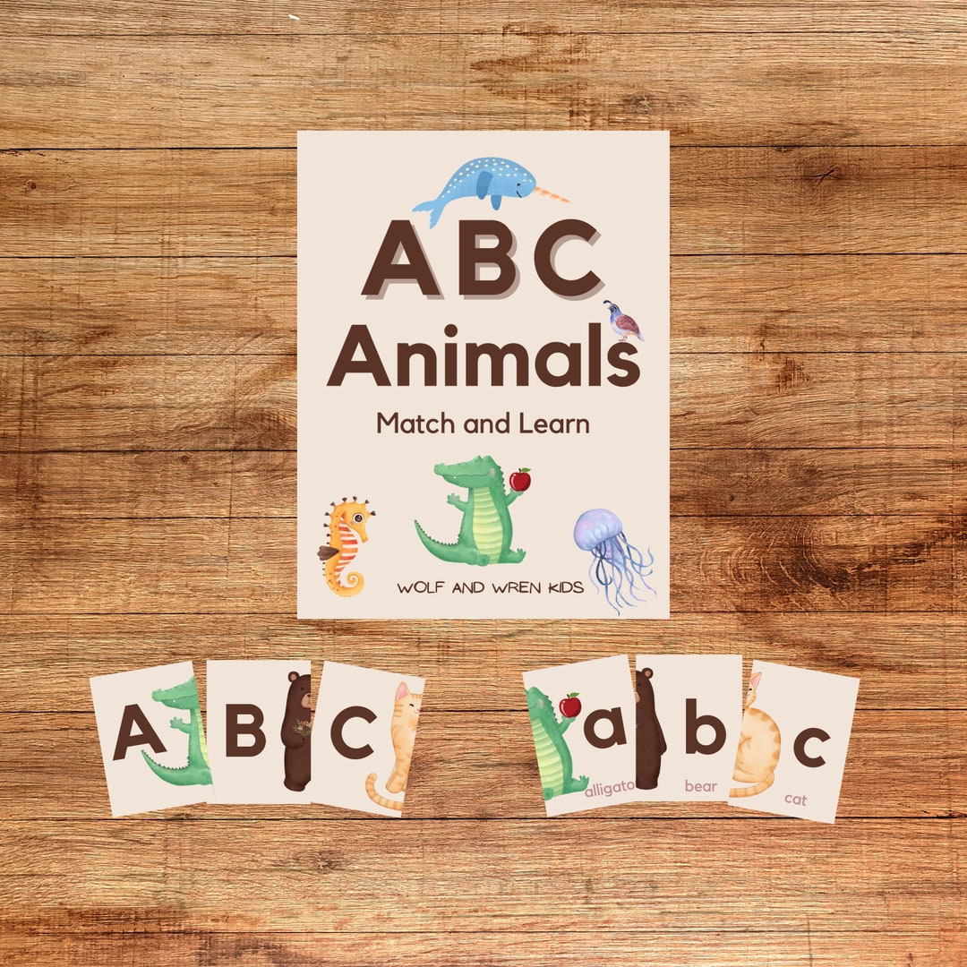ABC Animals Matching Puzzle - Etsy