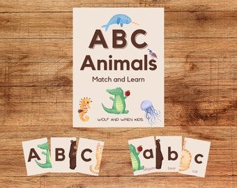 Printable Alphabet Puzzle, Animals ABC Printable Activity, Toddler ...