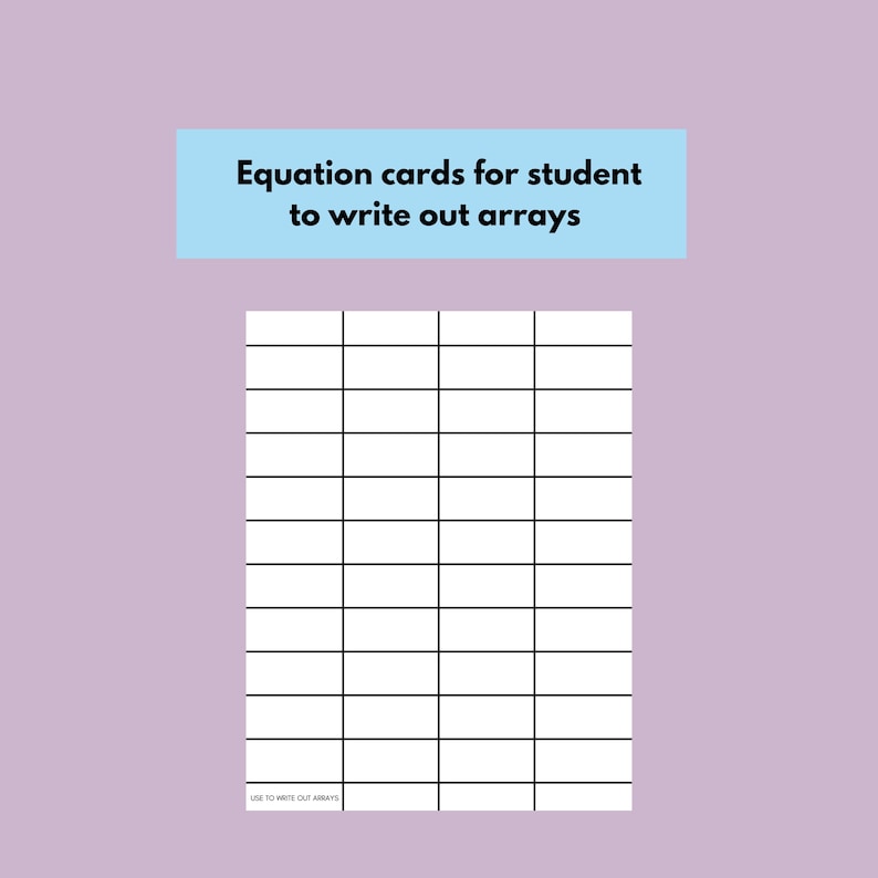 City of Arrays - Multiplication Craft Project - Etsy