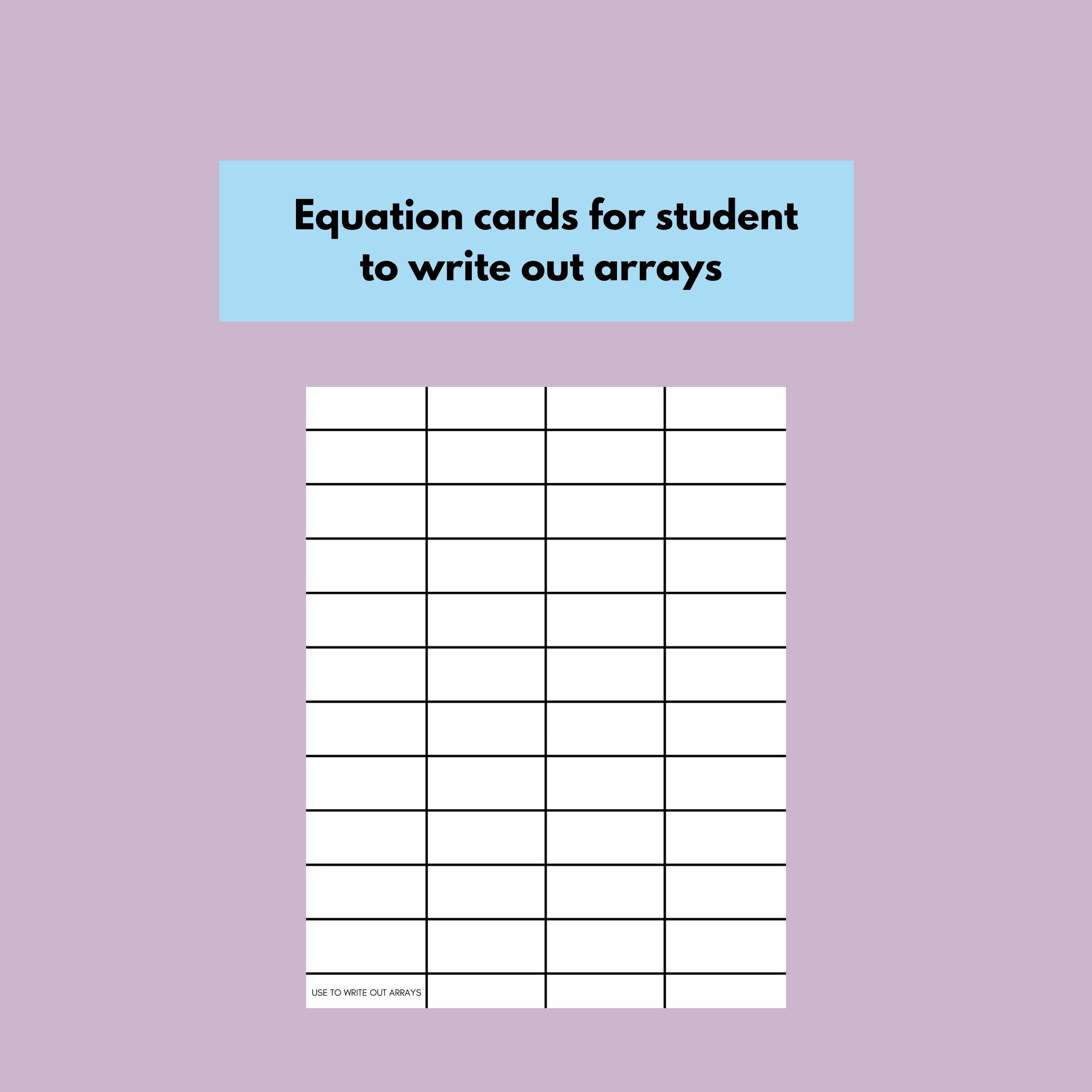 City of Arrays - Multiplication Craft Project - Etsy