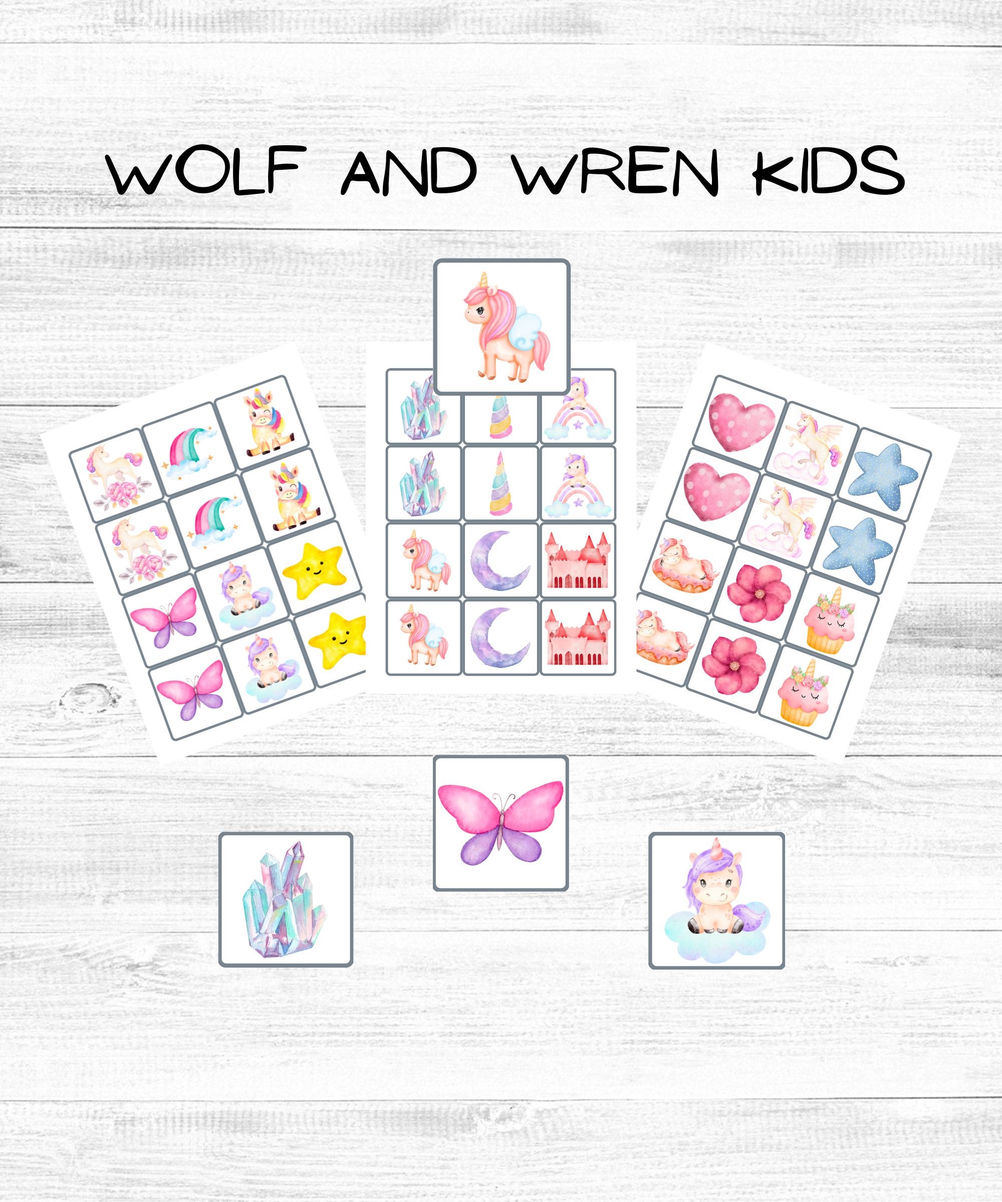 Unicorn Matching Memory Game - Pre-k, Kindergarten - Etsy