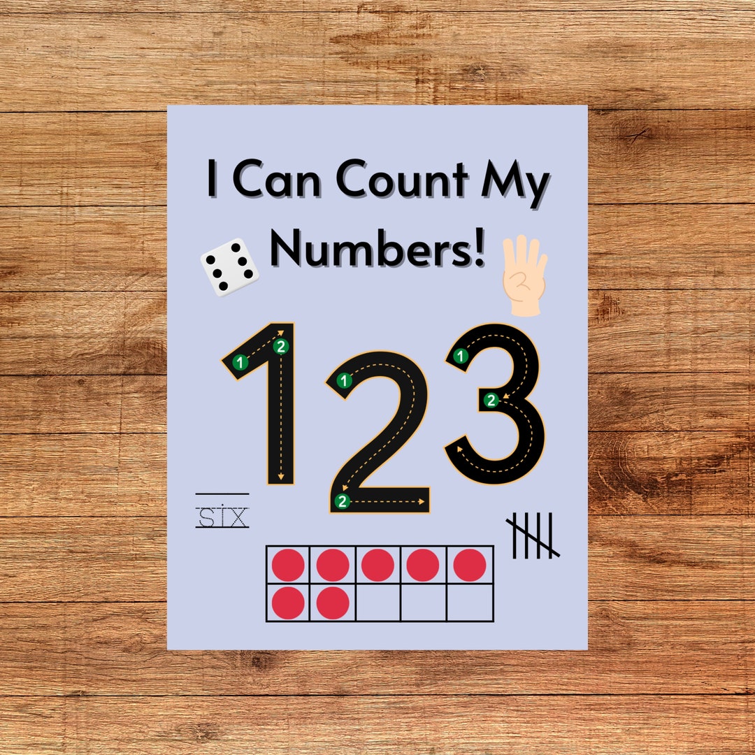 I Can Count My Numbers 1-10 - Etsy