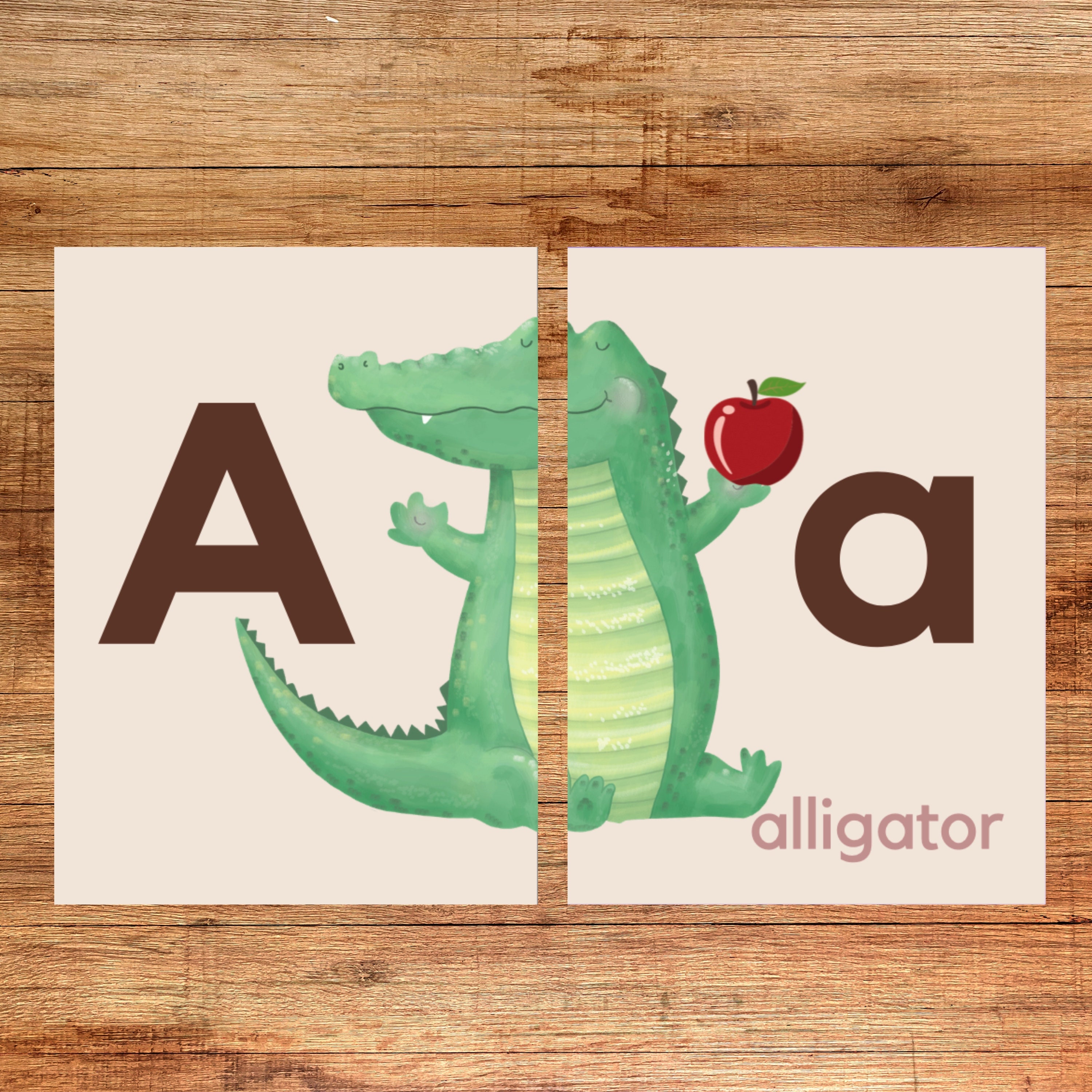 ABC Animals Matching Puzzle - Etsy