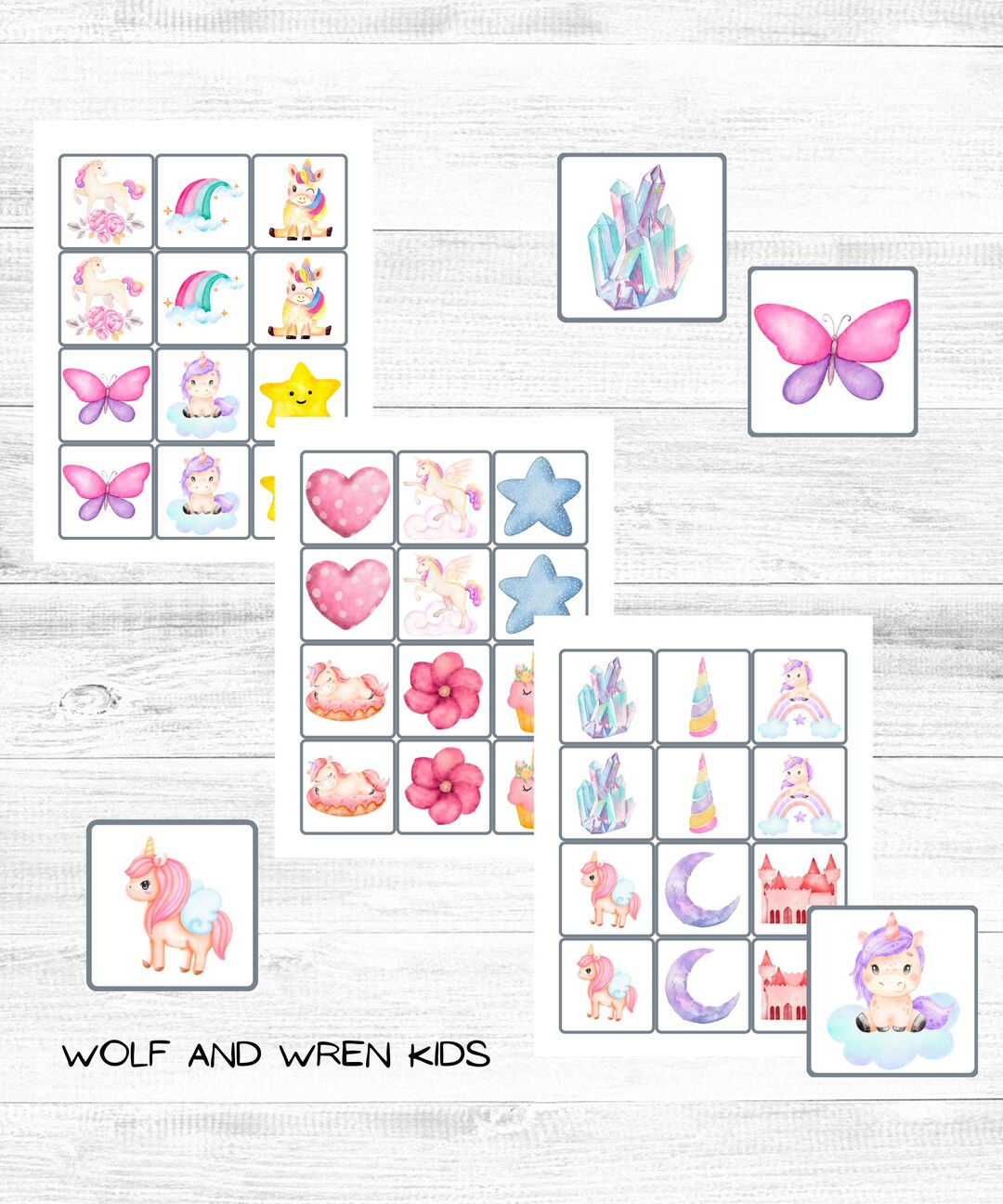 Unicorn Matching Memory Game - Pre-k, Kindergarten - Etsy
