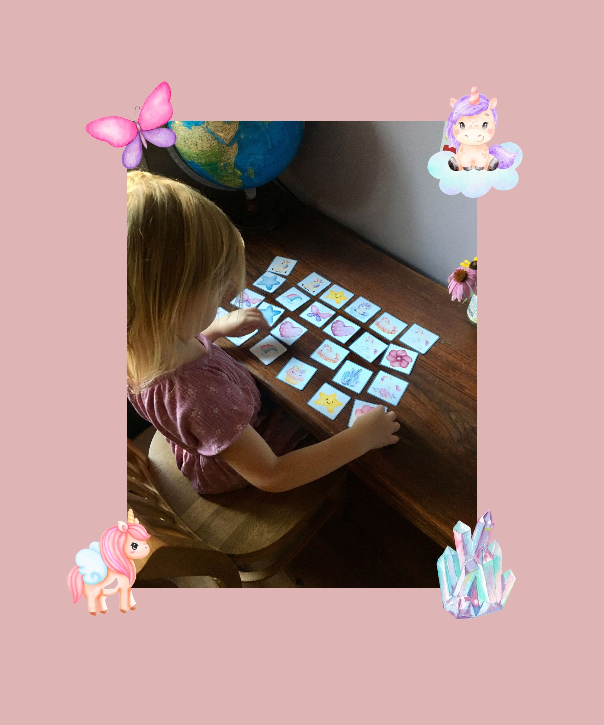 Unicorn Matching Memory Game - Pre-k, Kindergarten - Etsy