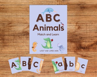 Printable Alphabet Puzzle, Animals ABC Printable Activity, Toddler ...