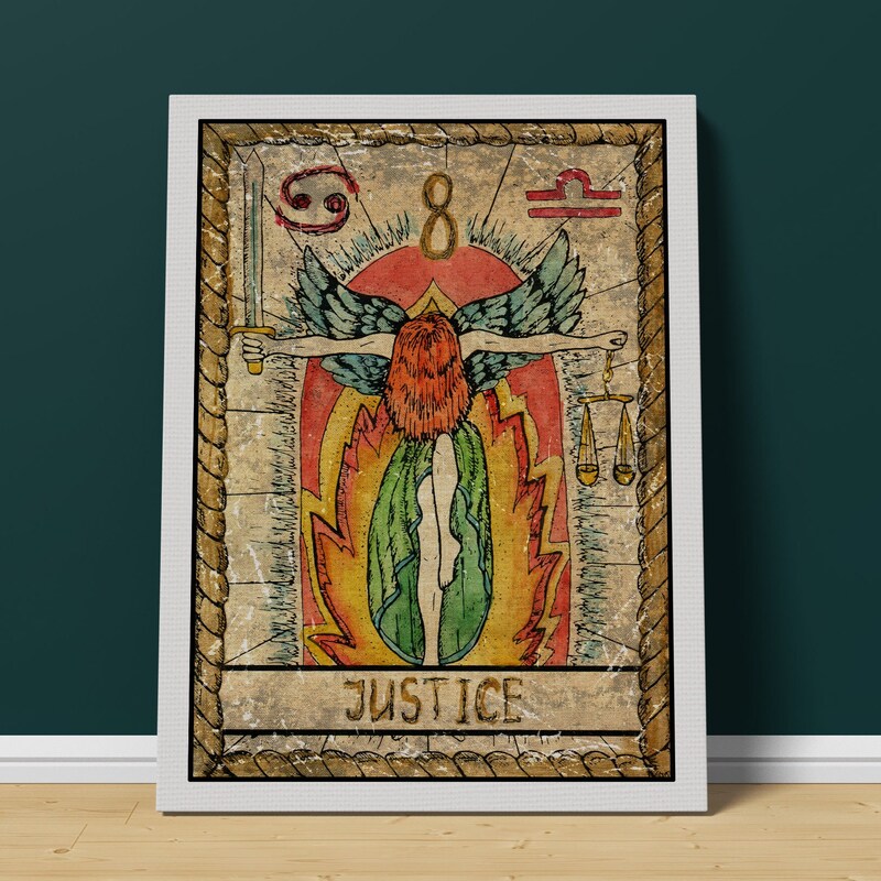 Justice Tarot Card - Etsy