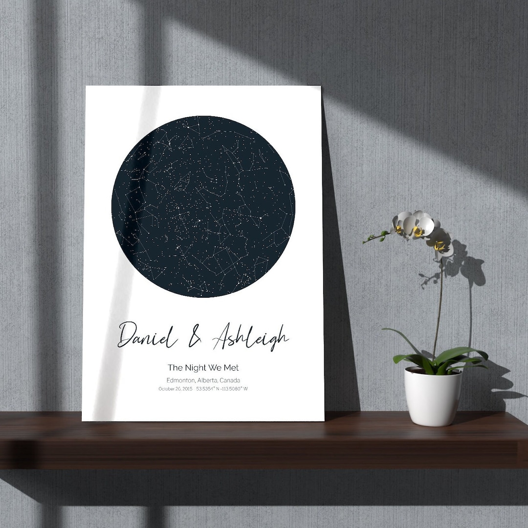 Personalized Star Map Print | Custom Night Sky Print | Constellation ...