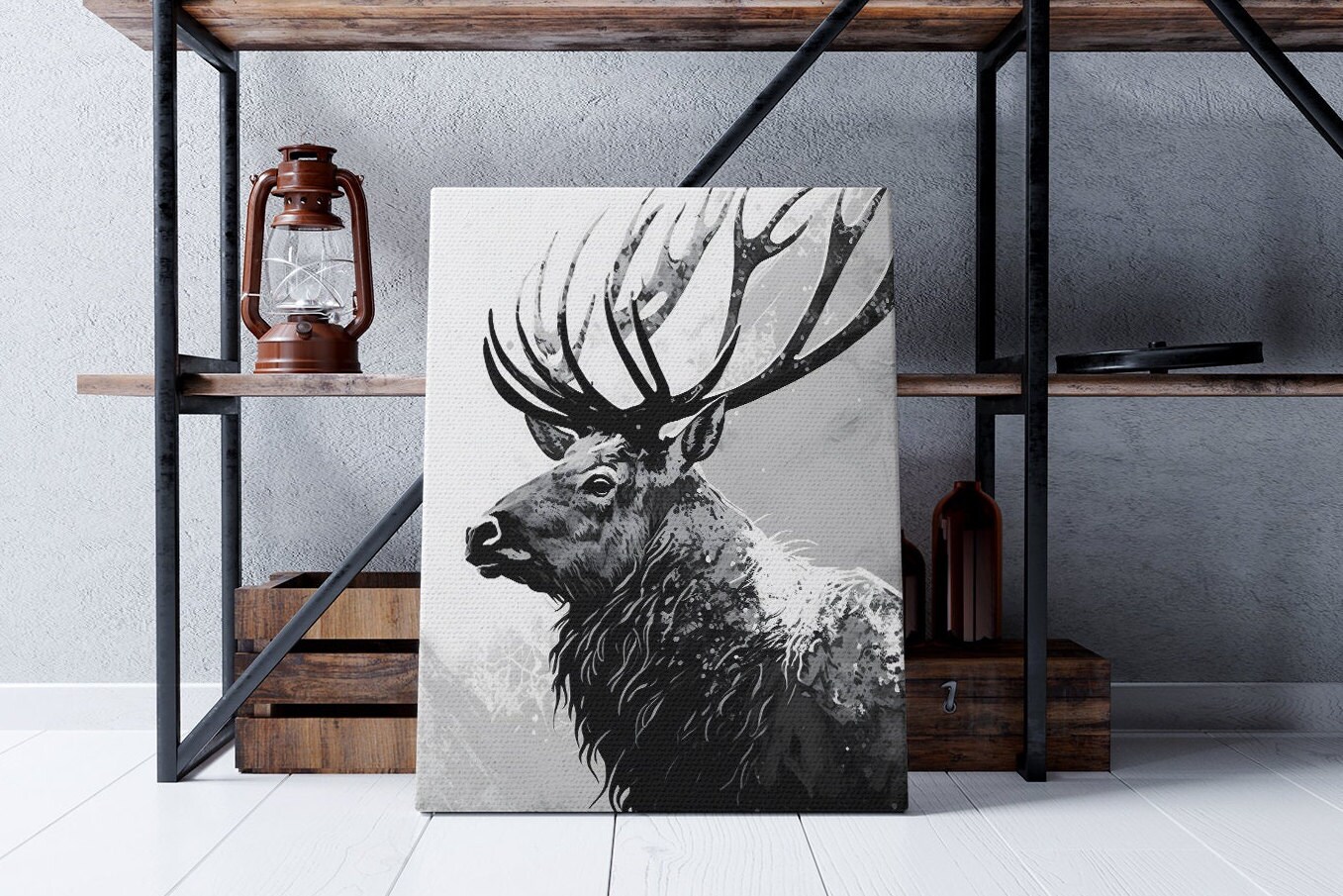 Wildlife Prints Wilderness Print Elk Canvas Wall Art Elk - Etsy