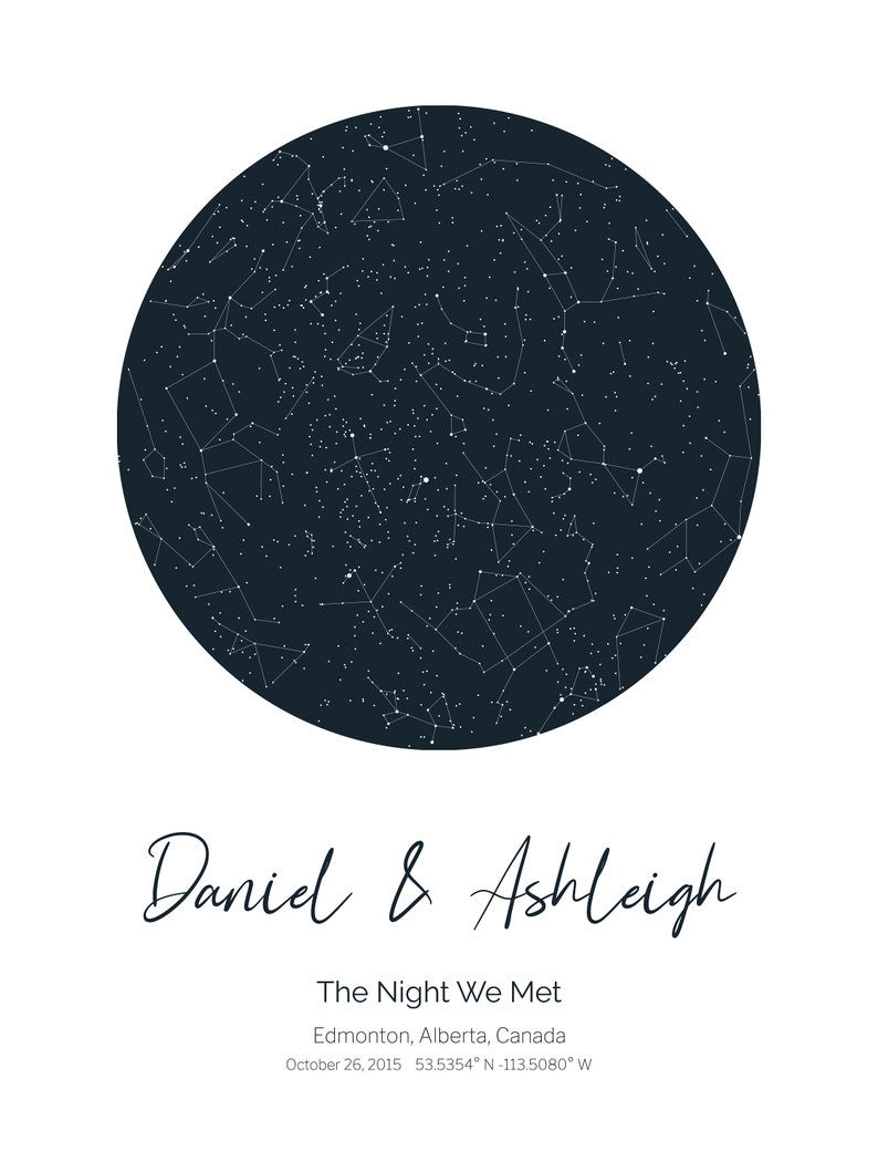 Personalized Star Map Print Custom Night Sky Print - Etsy