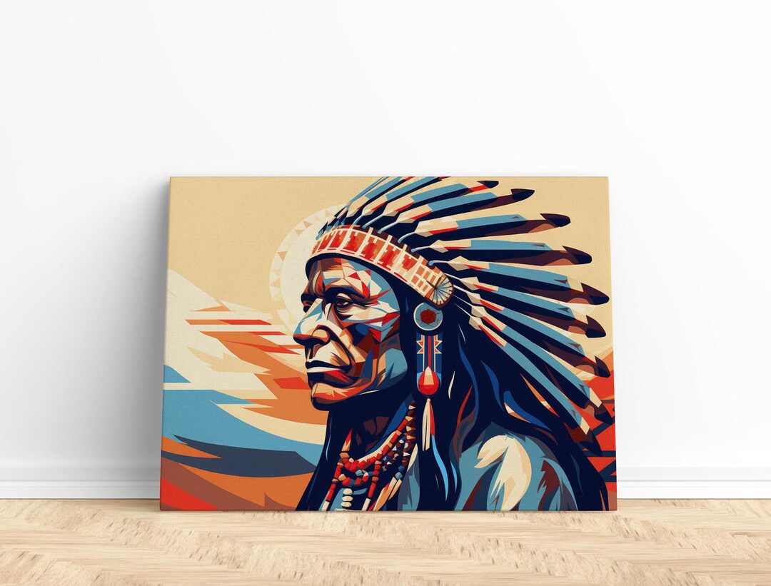 American Indian Art Canvas | Native Indian Art, Native American Canvas ...
