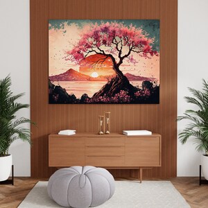 Cherry Blossom Tree Wall Art, Cherry Blossom Canvas, Cherry Blossom ...