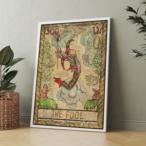 The Fool Tarot Card | Canvas Wall Art Print, Tarot Card the Fool, Tarot ...