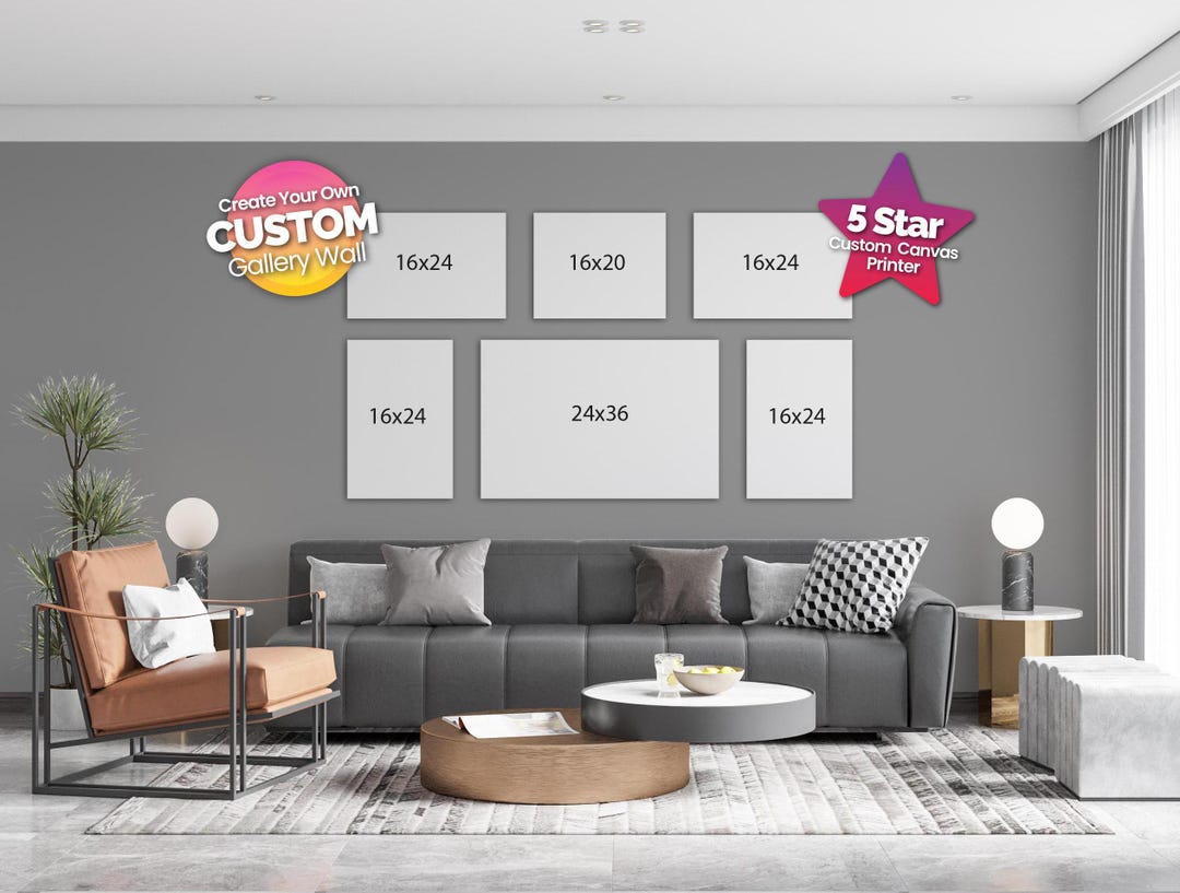 Custom Photo Canvas Gallery Wall Package, Create Your Own Gallery Wall ...