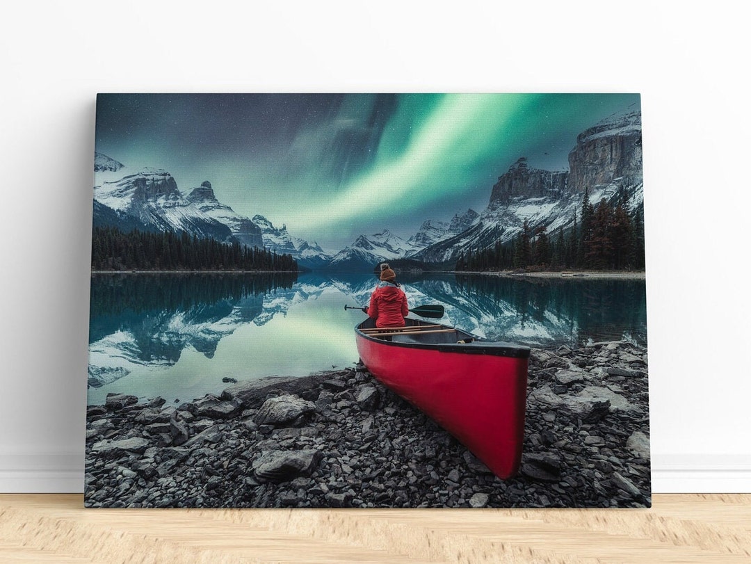 Northern Lights Canvas Wall Art Print | Northern Lights Print, Northern ...