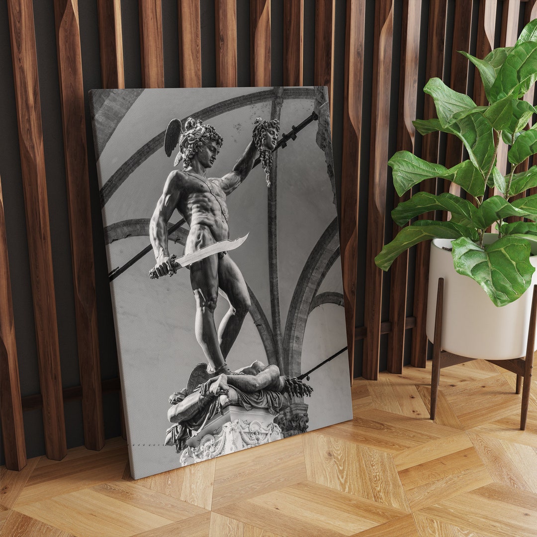 Perseus Canvas Print | Perseus and Medusa Art Print, Greek Statue Print ...