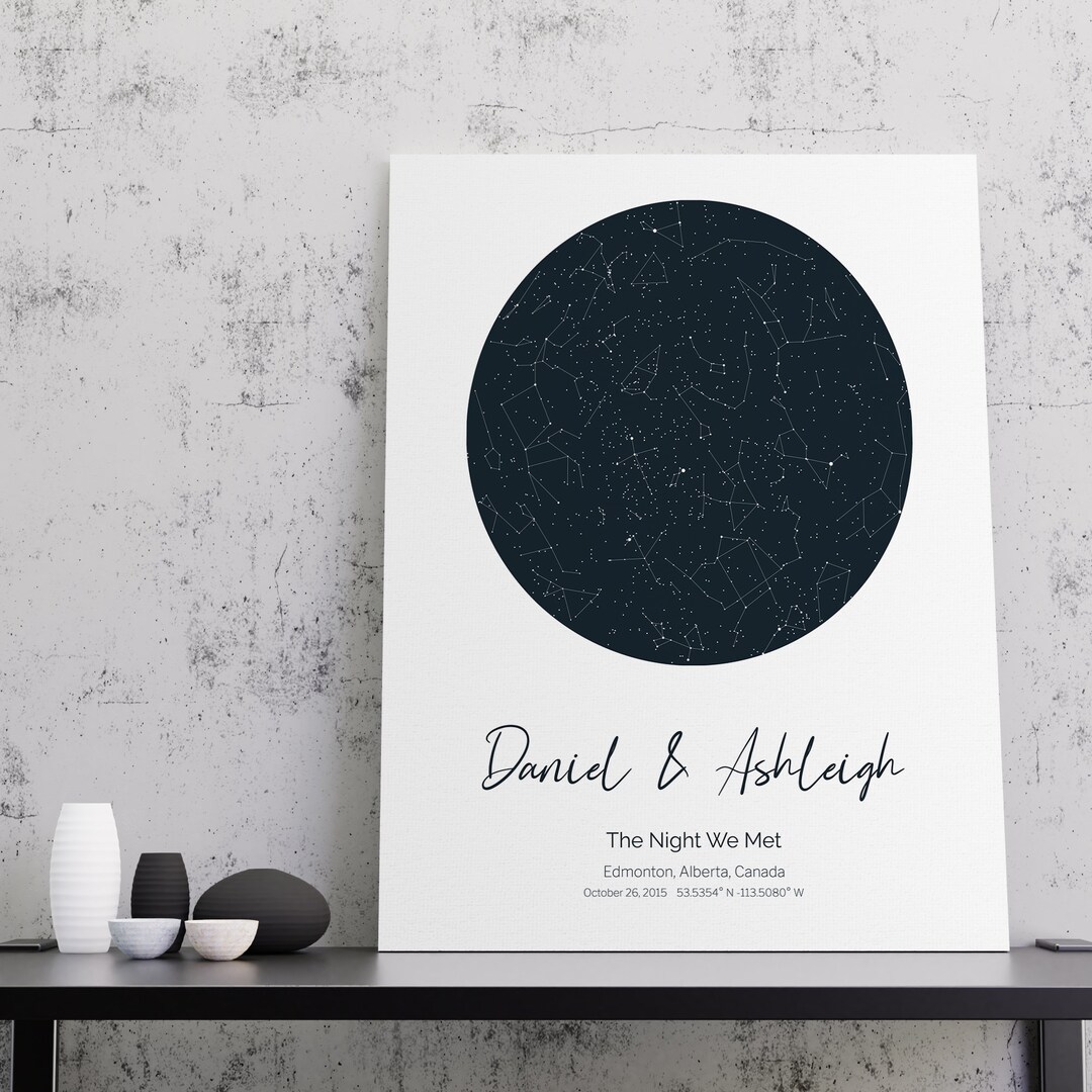 Star Map Wedding Gift, Personalized Wedding Gift, Personalized Star Map ...