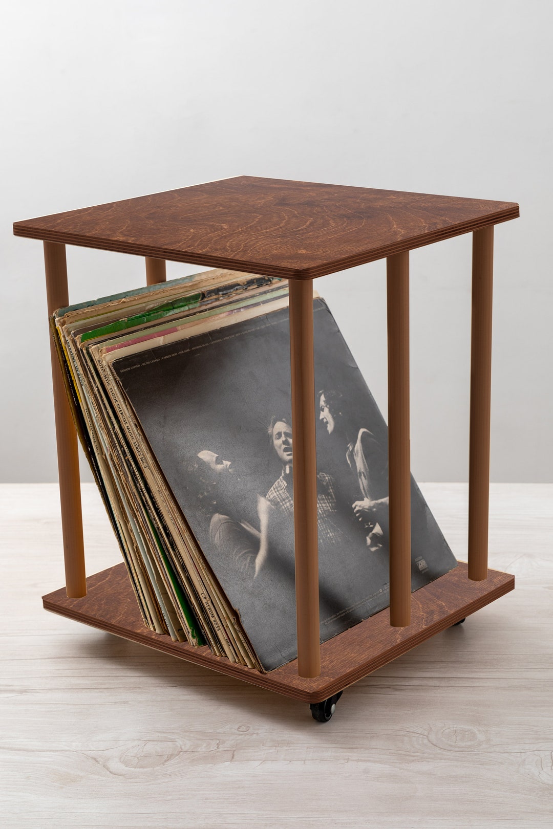 Vinyl Record Storage Vinyl Record Organizer on Wheels Rolling Vinyl ...