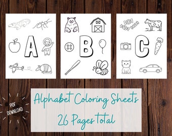 Coloring Book, Coloring, Animals Coloring, Alphabet, Activity Book ...