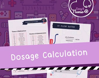 Dosage Calculation Study Guide - Etsy