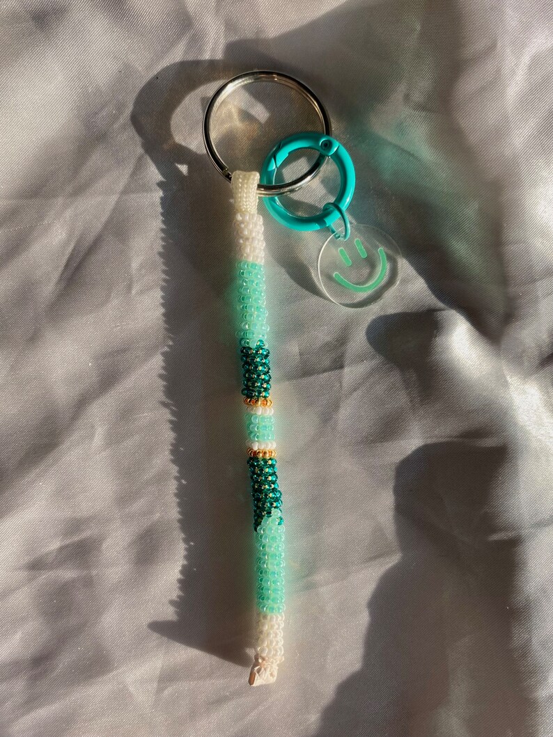 Native American Beaded Keychain, Native Lanyard, Beaded Keychain ...