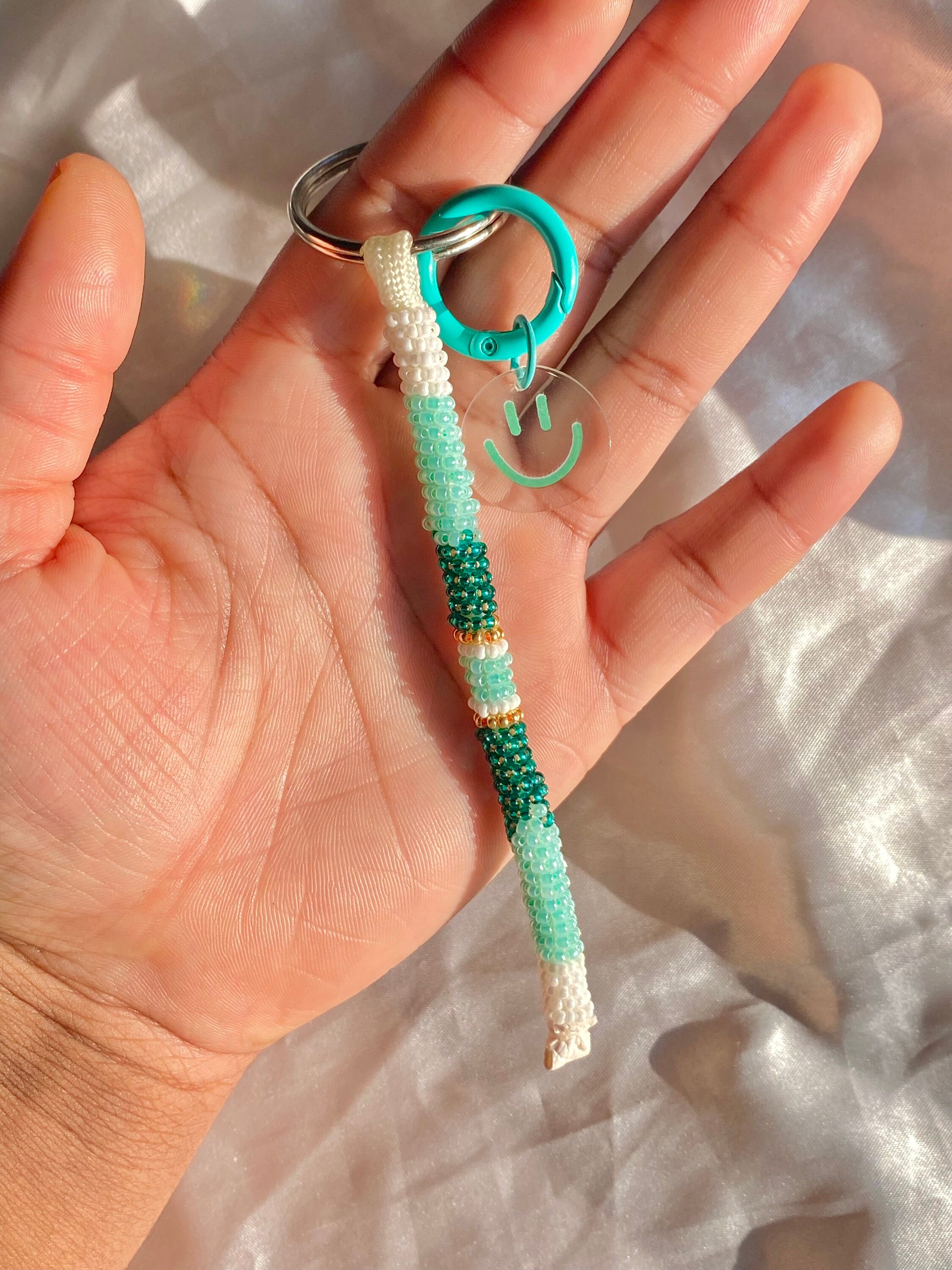 Native American Beaded Keychain, Native Lanyard, Beaded Keychain ...