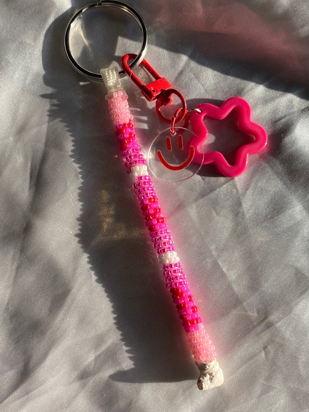 Native American Beaded Keychain, Native Lanyard, Beaded Keychain ...