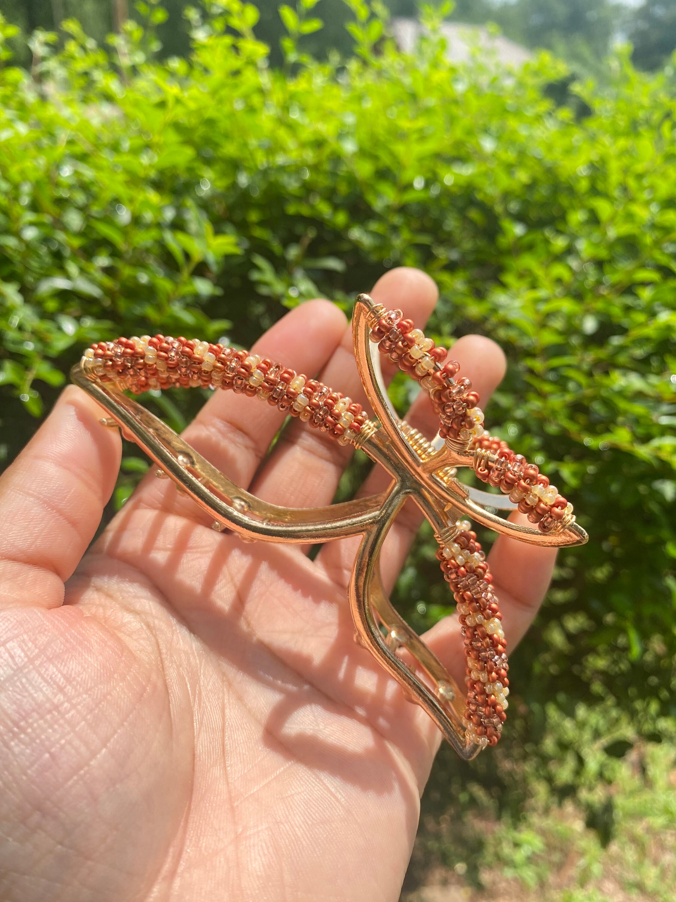 Native Beaded Hair Clip, Claw Clip, Native American, Native Hair Clip ...