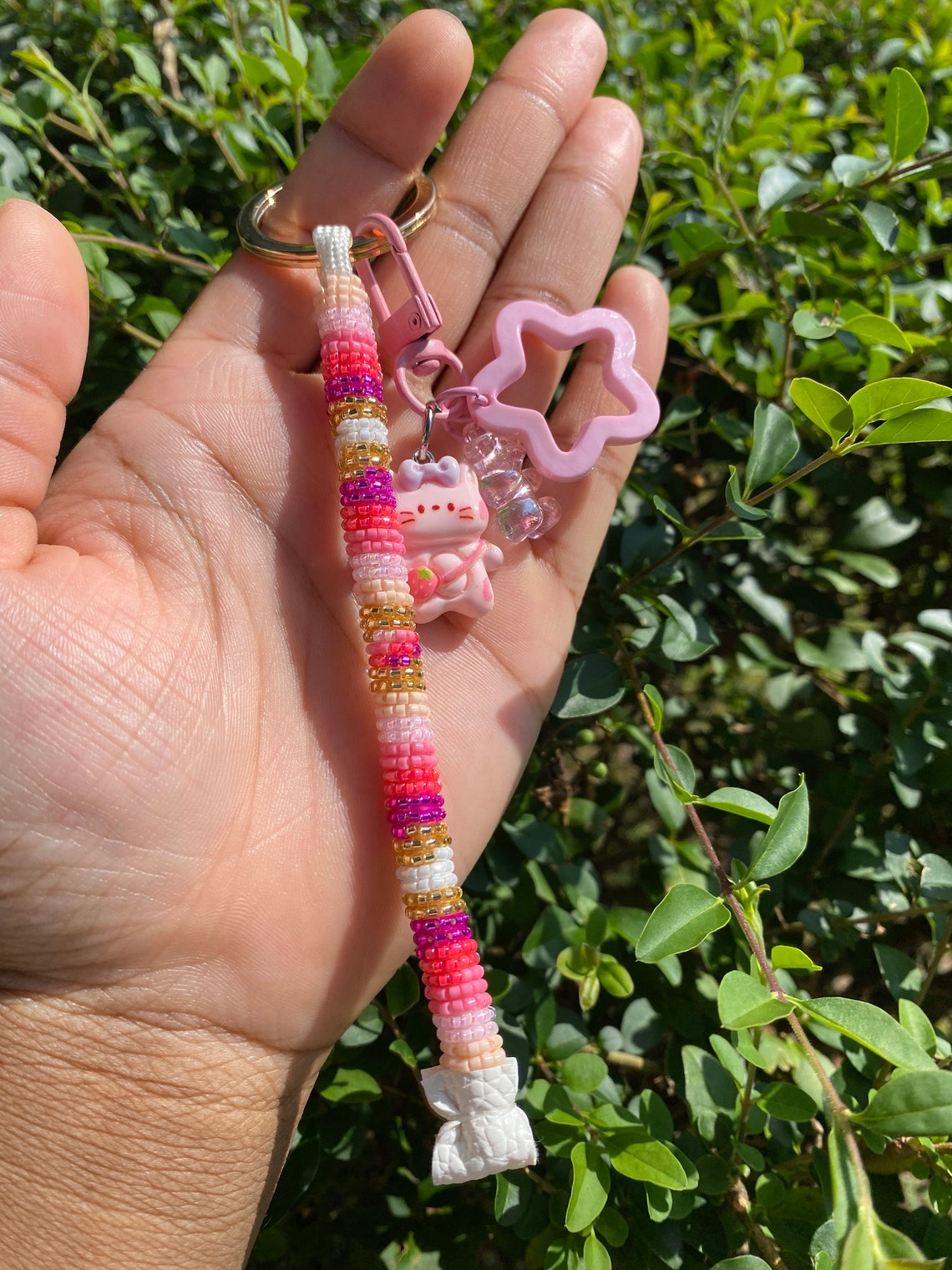 Native American Beaded Keychain, Native Lanyard, Beaded Keychain ...