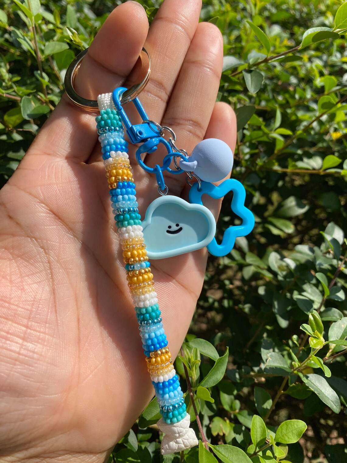 Native American Beaded Keychain, Native Lanyard, Beaded Keychain ...