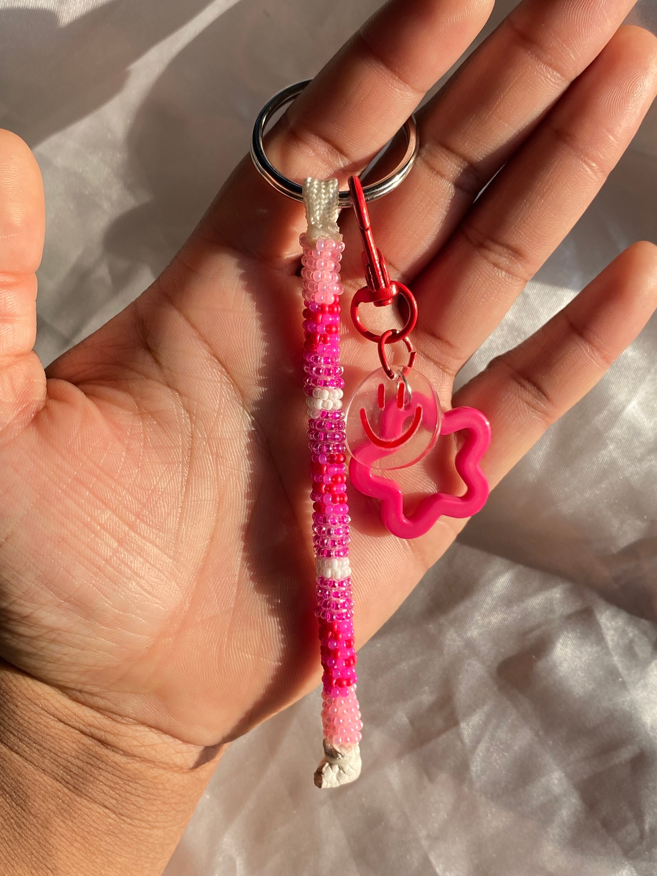 Native American Beaded Keychain, Native Lanyard, Beaded Keychain ...