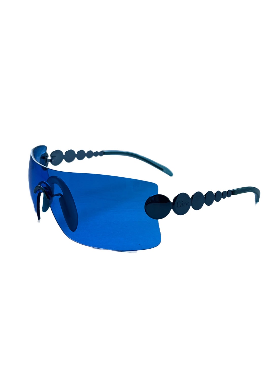 Christian Dior Blue Millennium Sunglasses. Vintage Rimless Sunglasses ...