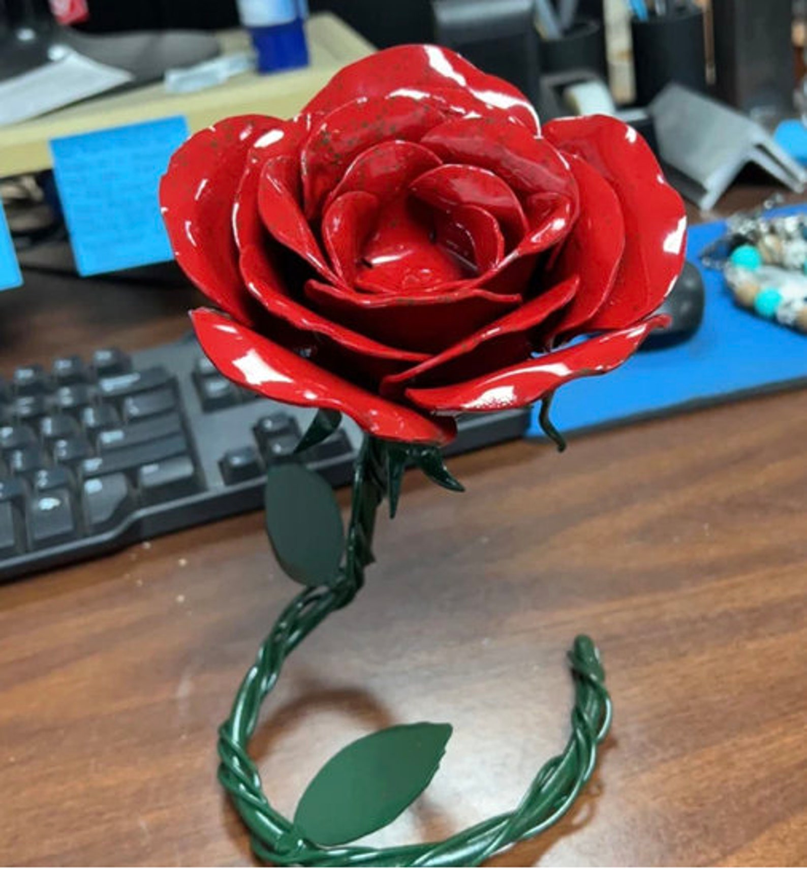 Two Rose Flower Designs With Realistic Leaves (digital Download Dxf ...