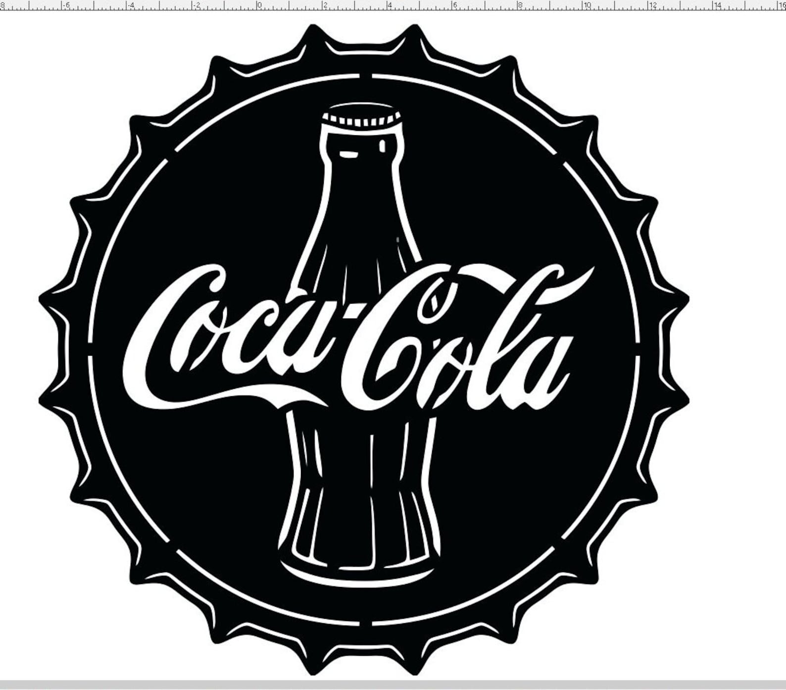 Tapa de botella de coca cola svg. & archivo dxf uso personal y ...