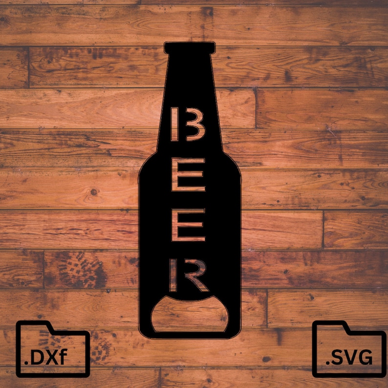 Beer Bottle Opener .DXF & .SVG File Digital Download (personal and Commercial Use) - Etsy