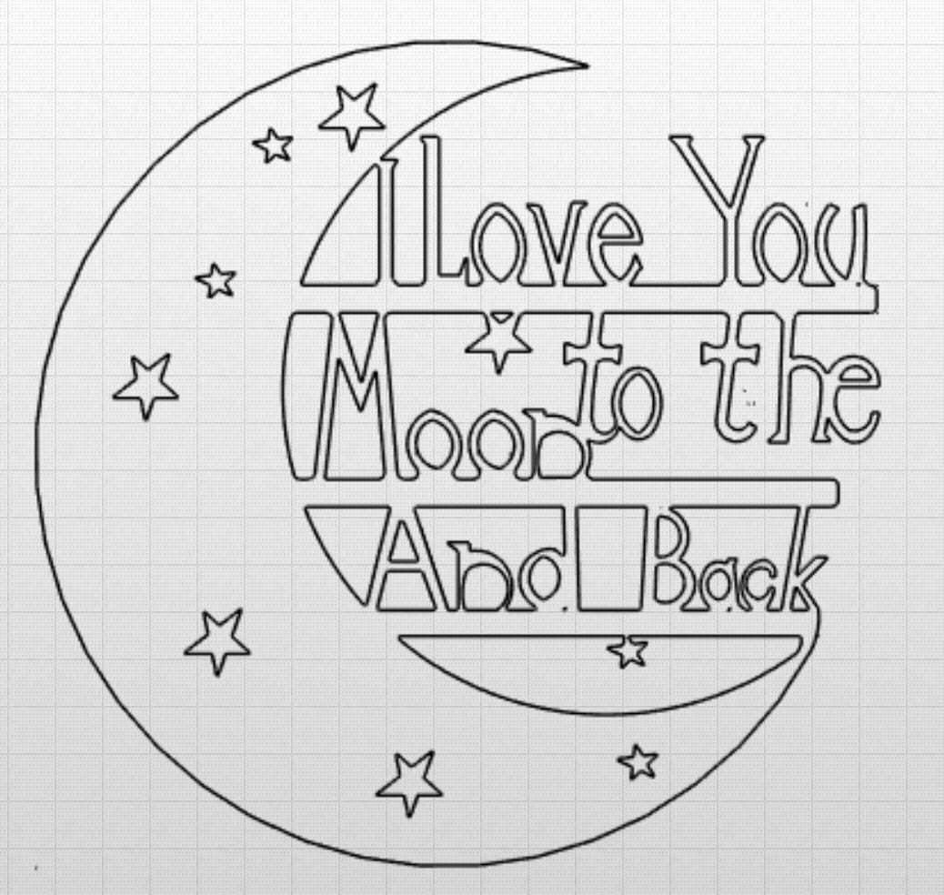 To the Moon .dxf Digital Download (personal and Commercial Use) - Etsy