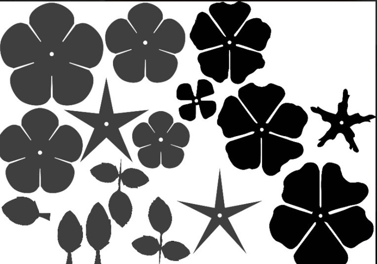 Two Rose Flower Designs With Realistic Leaves Digital Download Dxf File two-rose-flower-designs-with-realistic-leaves-digital-download-dxf-file
