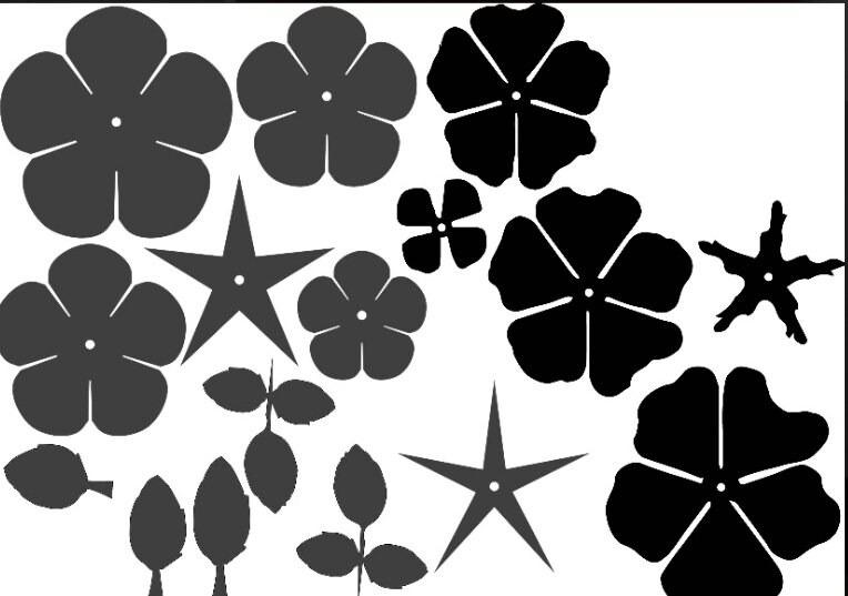 Two Rose Flower Designs With Realistic Leaves (digital Download Dxf ...