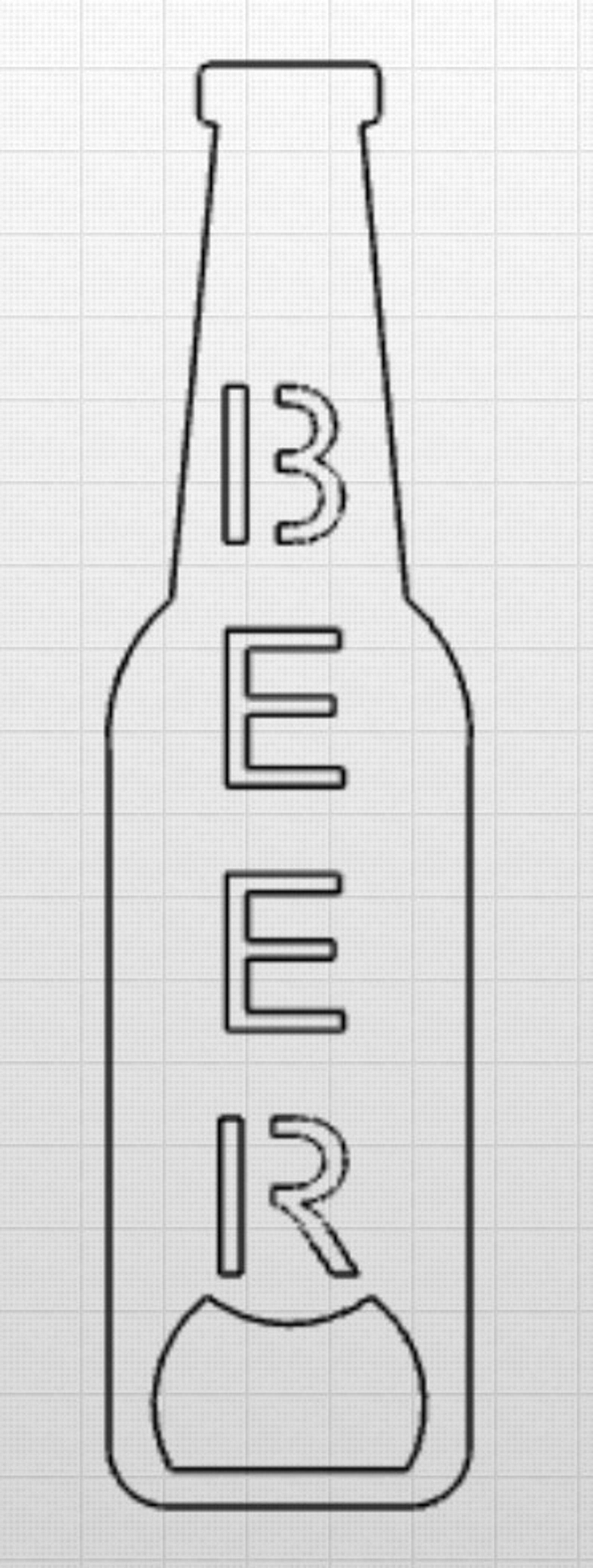 Beer Bottle Opener .DXF & .SVG File Digital Download (personal and Commercial Use) - Etsy