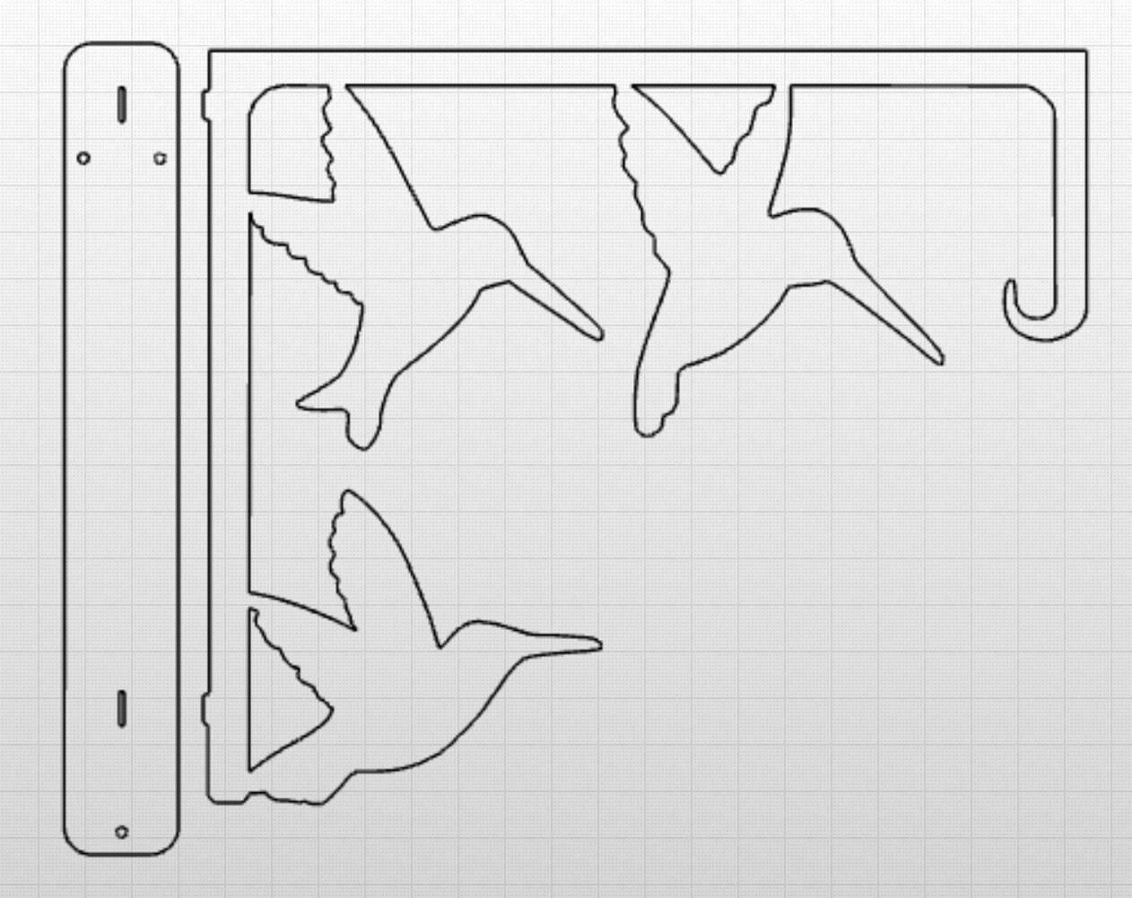 Humming Bird Feeder Holder .dxf .png File Digital Download (personal ...