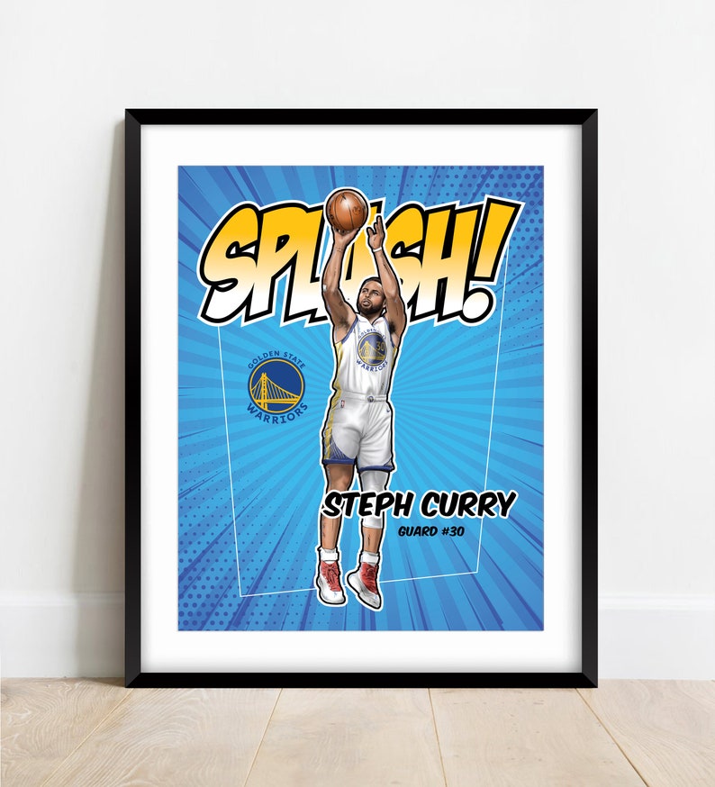 Steph Curry Splash Illustration Print Poster - Etsy