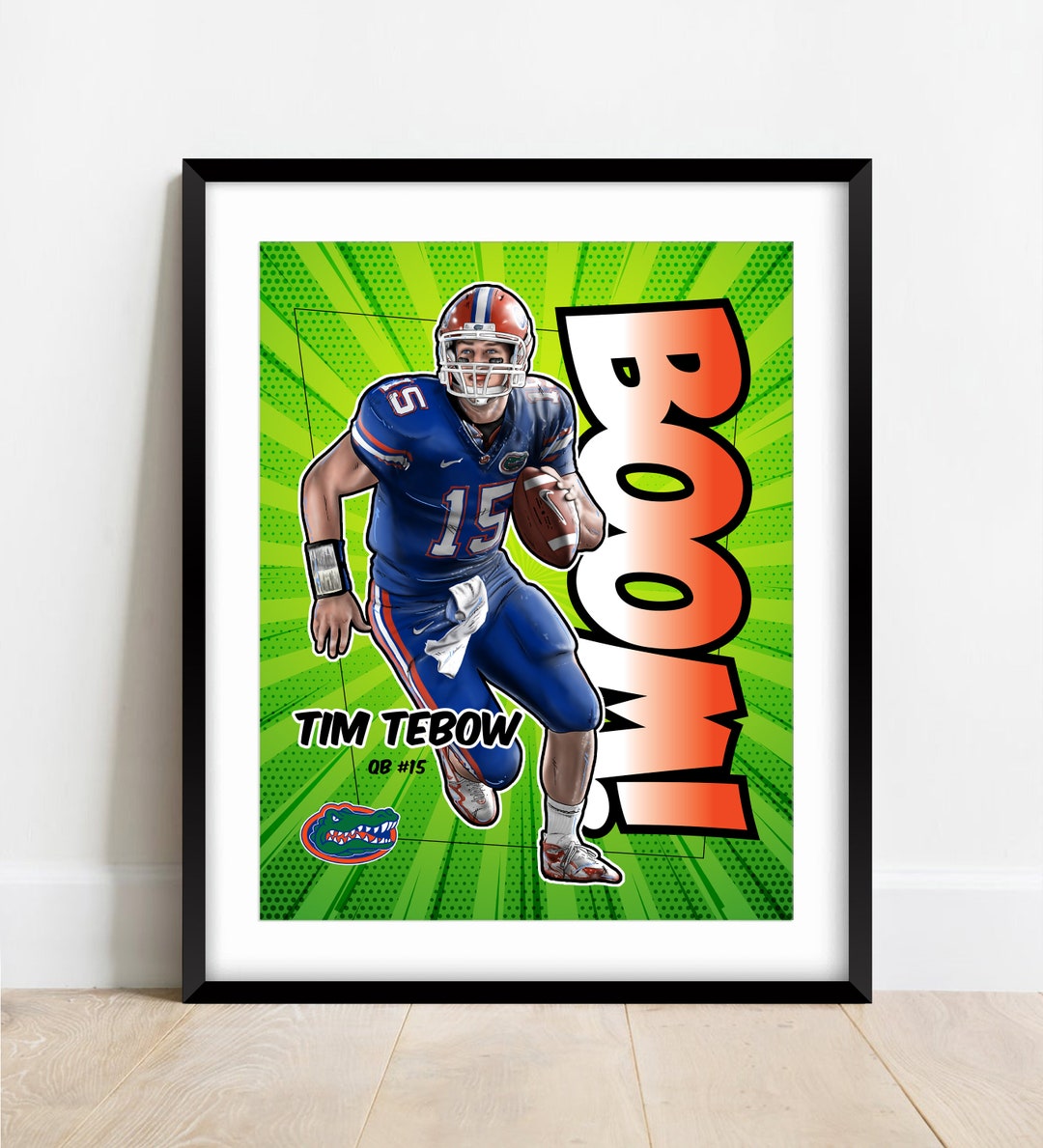 Tim Tebow Boom Illustration Print Poster - Etsy