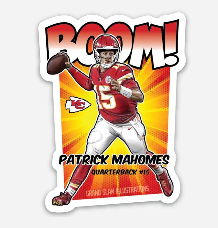 Patrick Mahomes Boom Sticker - Etsy